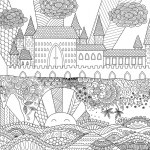 Detailed abstract zentangle flowers background — Stock Vector ...