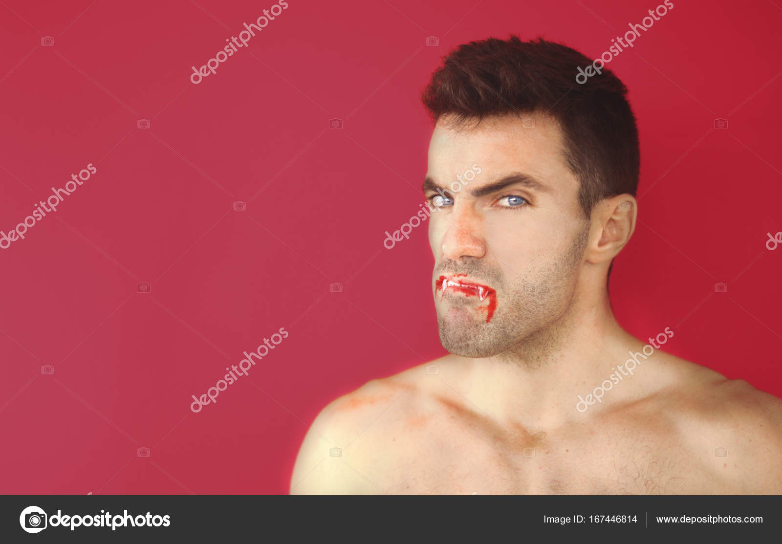 Vampire man with blood — Stock Photo © somjaicindy@gmail.com #167446814