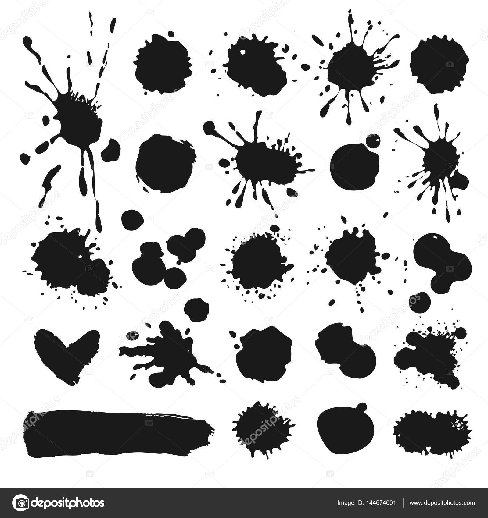 Vector: mancha de pintura vectorizada | las manchas de tinta y manchas ...