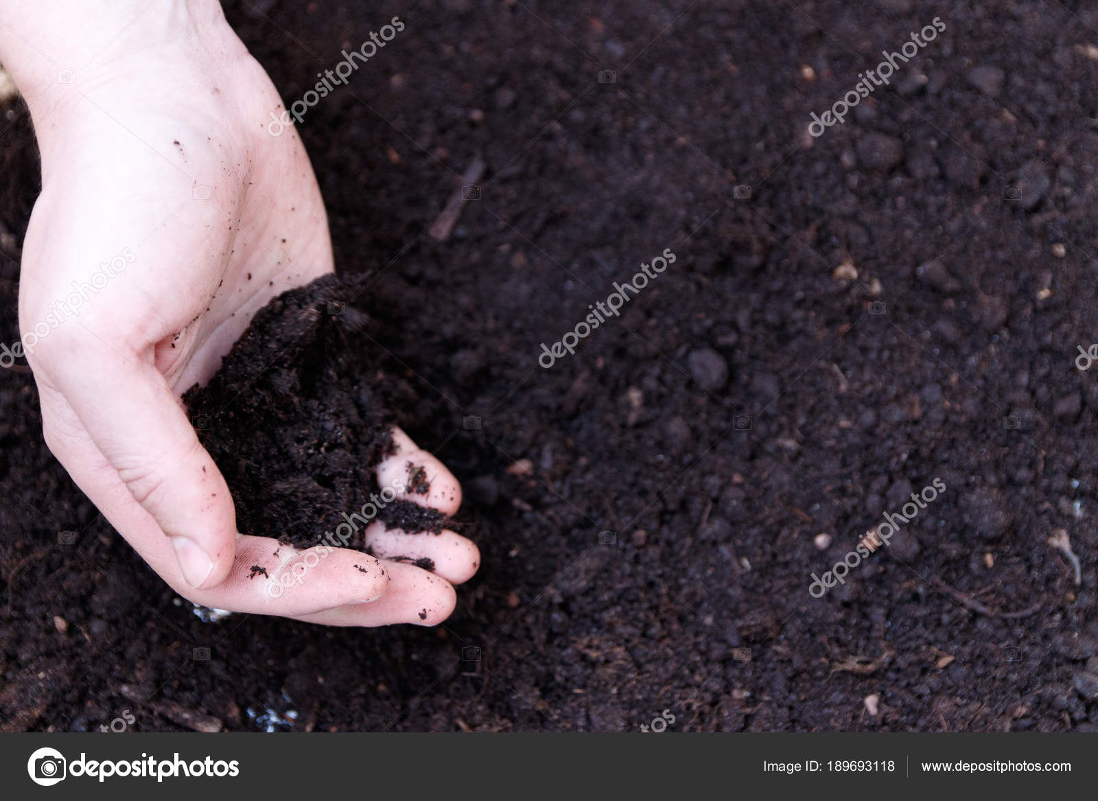 Man farmer holding soil. Earth day and ecology concept — Stock Photo ...
