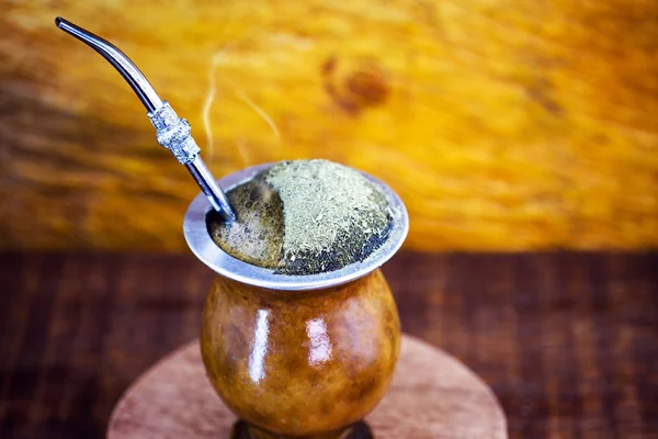 Gaucho yerba mate tea, the chimarrão, a typical Brazilian drink ...