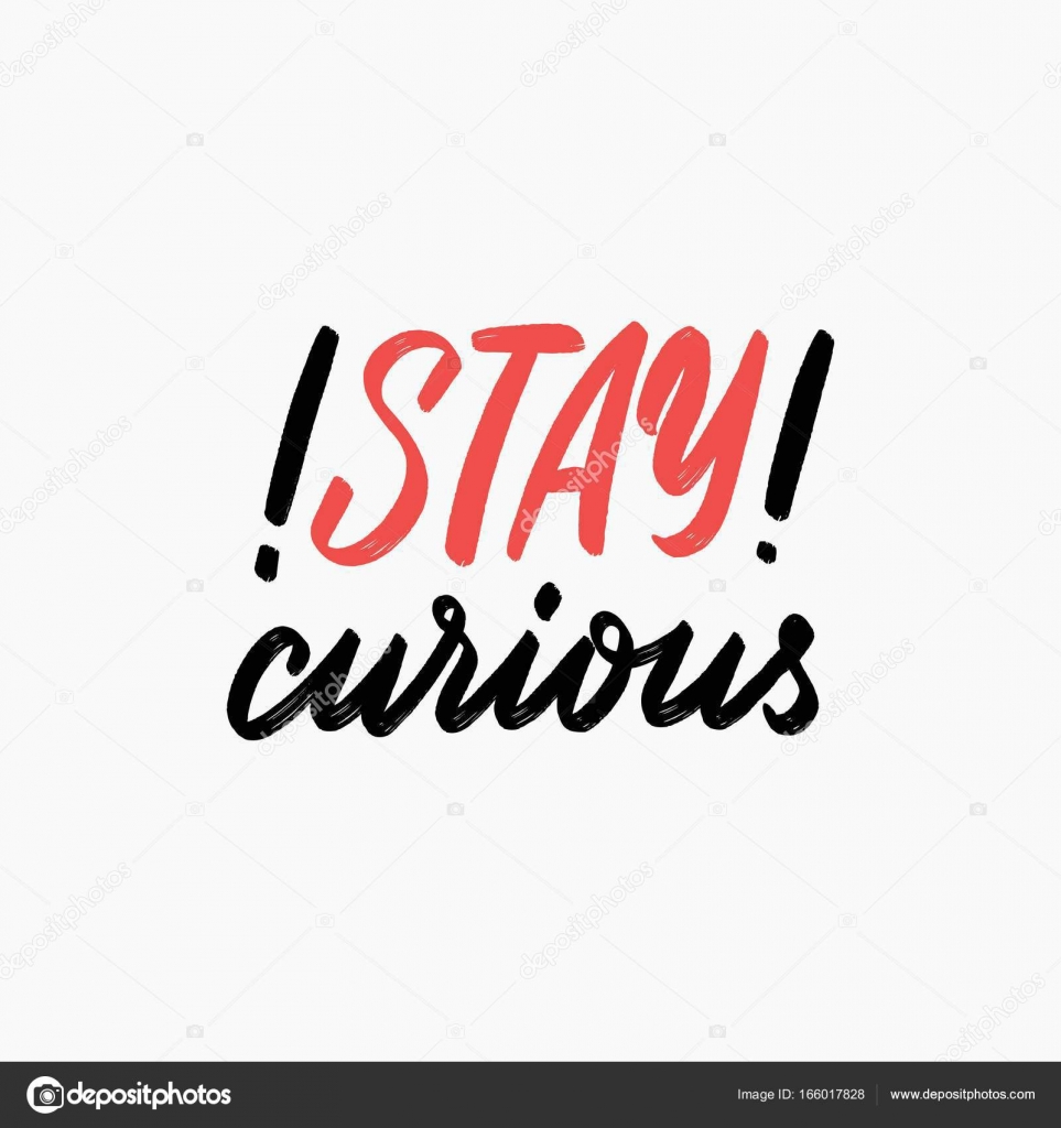 Stay curious lettering Stock Vector by ©wewhitelist 166017828