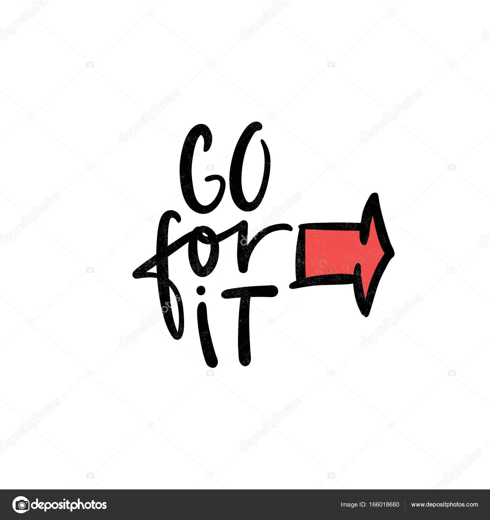 Go for it lettering Stock Vector Image by ©wewhitelist #166018680