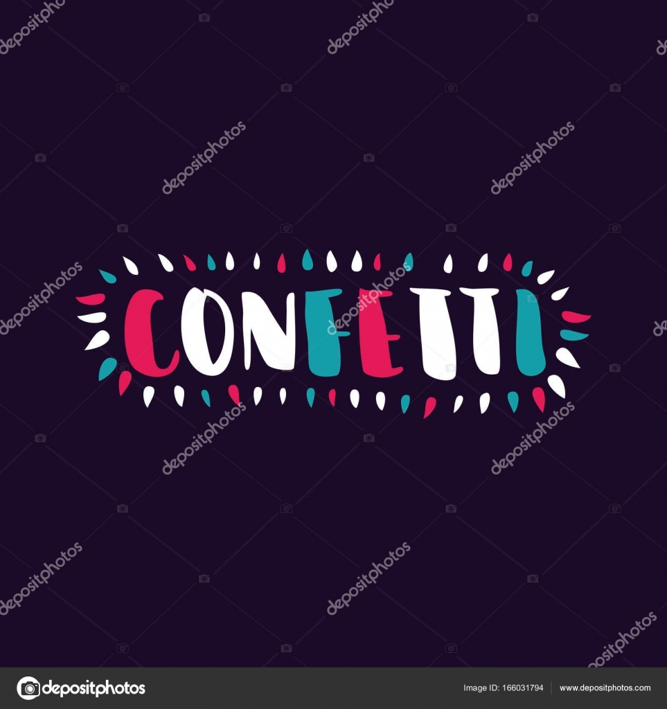Confetti. Bright multi-colored letters Stock Vector Image by ...