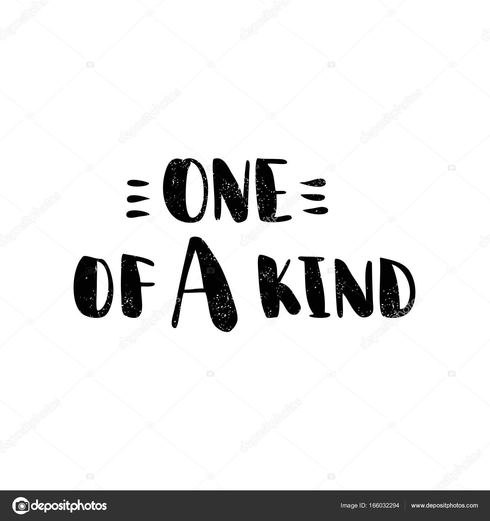 One of a kind. hand drawn lettering — Stock Vector © wewhitelist #166032294