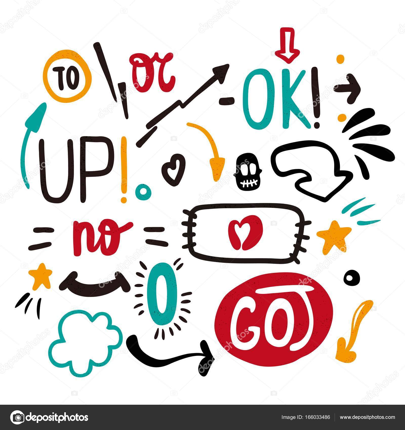 Hand-painted catchwords Stock Vector Image by ©wewhitelist #166033486