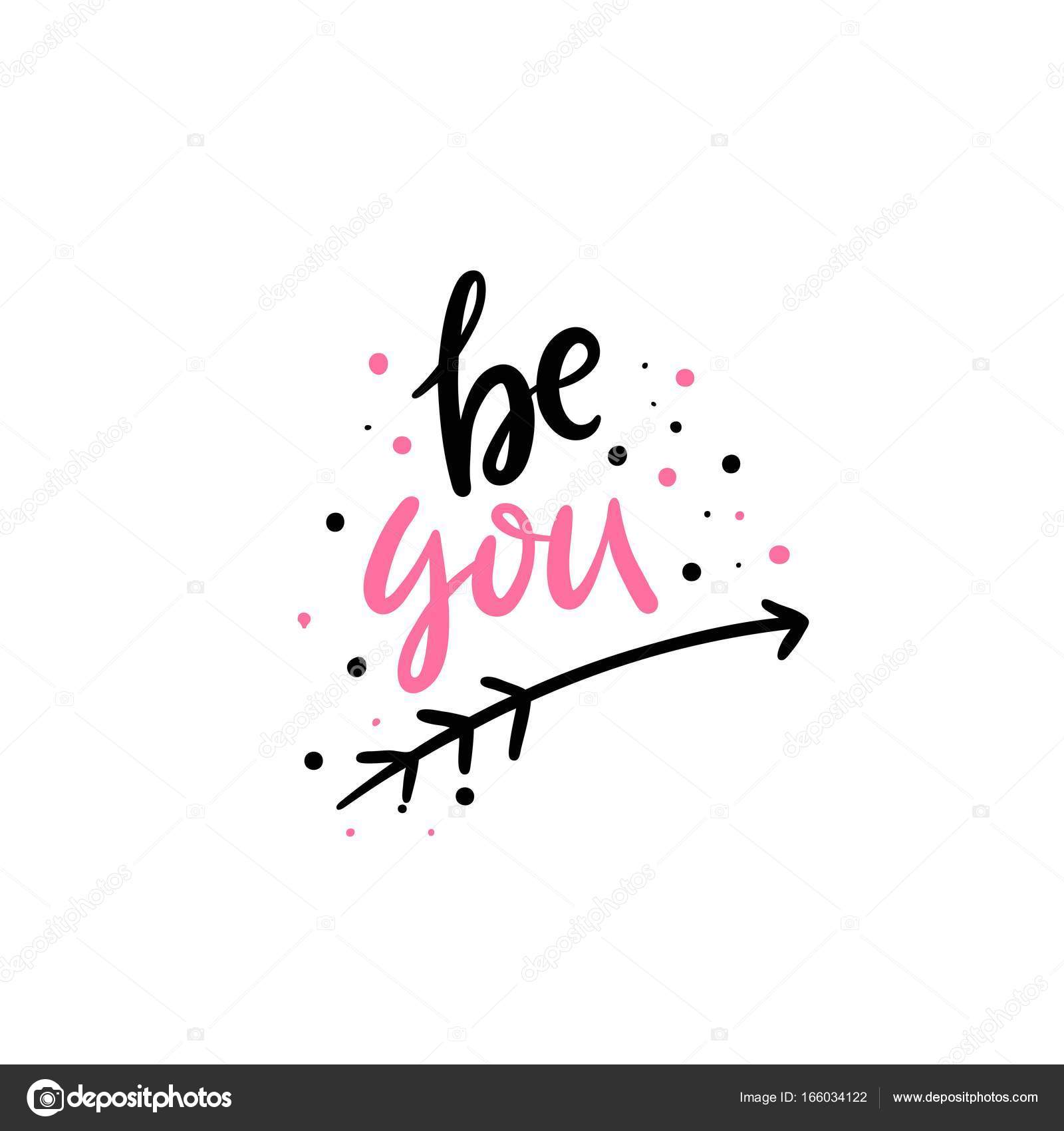 Be you hand drawn lettering Stock Vector Image by ©wewhitelist #166034122