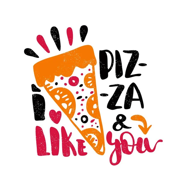 Pizza slogan imágenes de stock de arte vectorial | Depositphotos