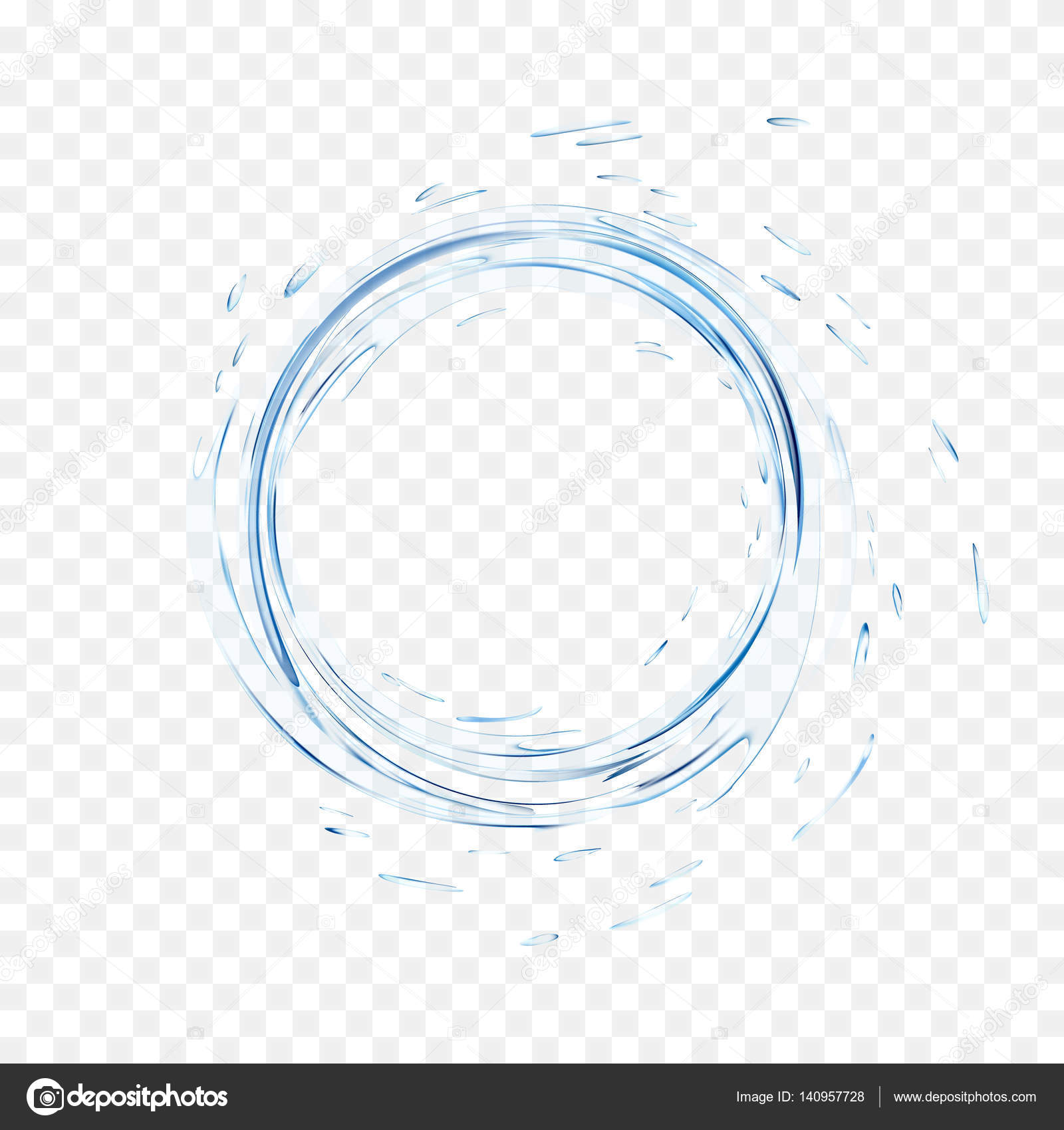 Water vector splash isolated on transparent background. blue realistic ...