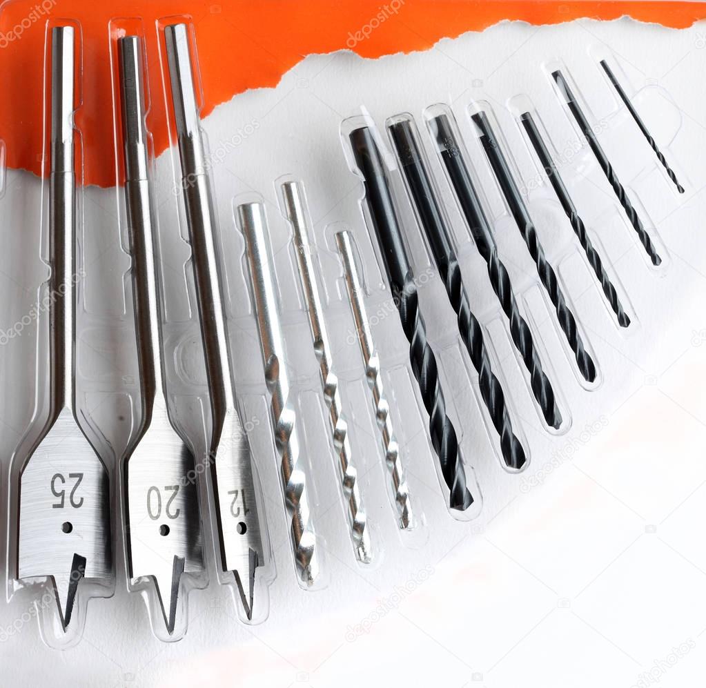 Group of Taper Drills on white and orange — Stock Photo © nantarpats ...