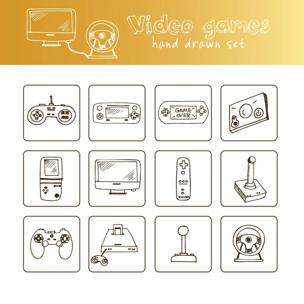 Hand drawn doodle video games seamless pattern Stock Vector by ...