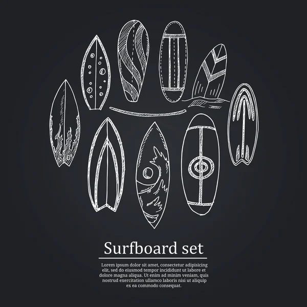 Surf board drawing Vector Art Stock Images | Depositphotos