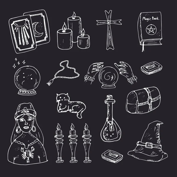 Fortune tellers isolated hand drawn doodles Vector set Stock Vector ...