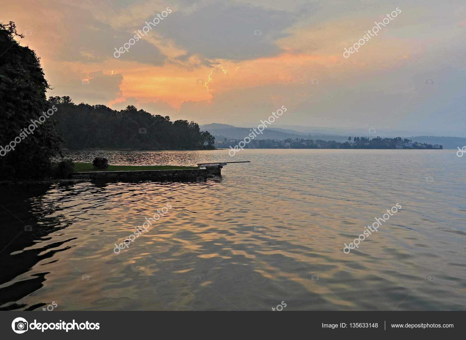 Amazing sunset in african congo Stock Photo by ©Photocech 135633148