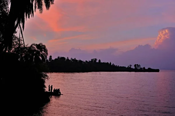 Amazing sunset in african congo Stock Photo by ©Photocech 135633148