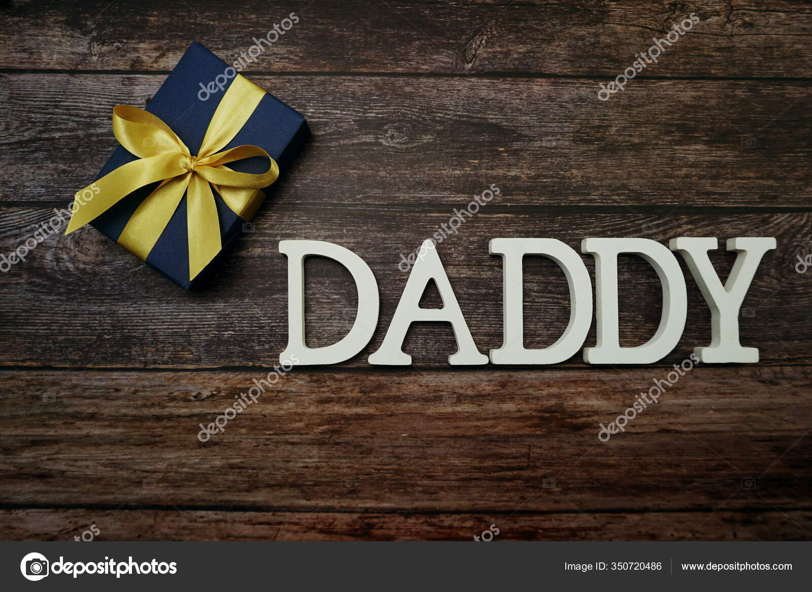 Daddy Alphabet Letter Wooden Background — Stock Photo © may1985 #350720486