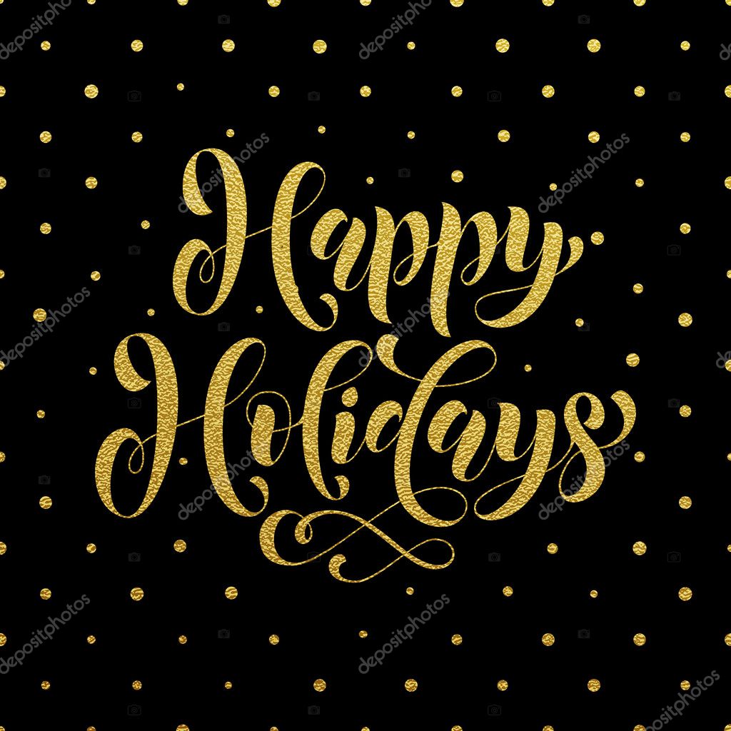 Happy Holidays lettering greeting card Stock Vector Image by ©ronedale ...