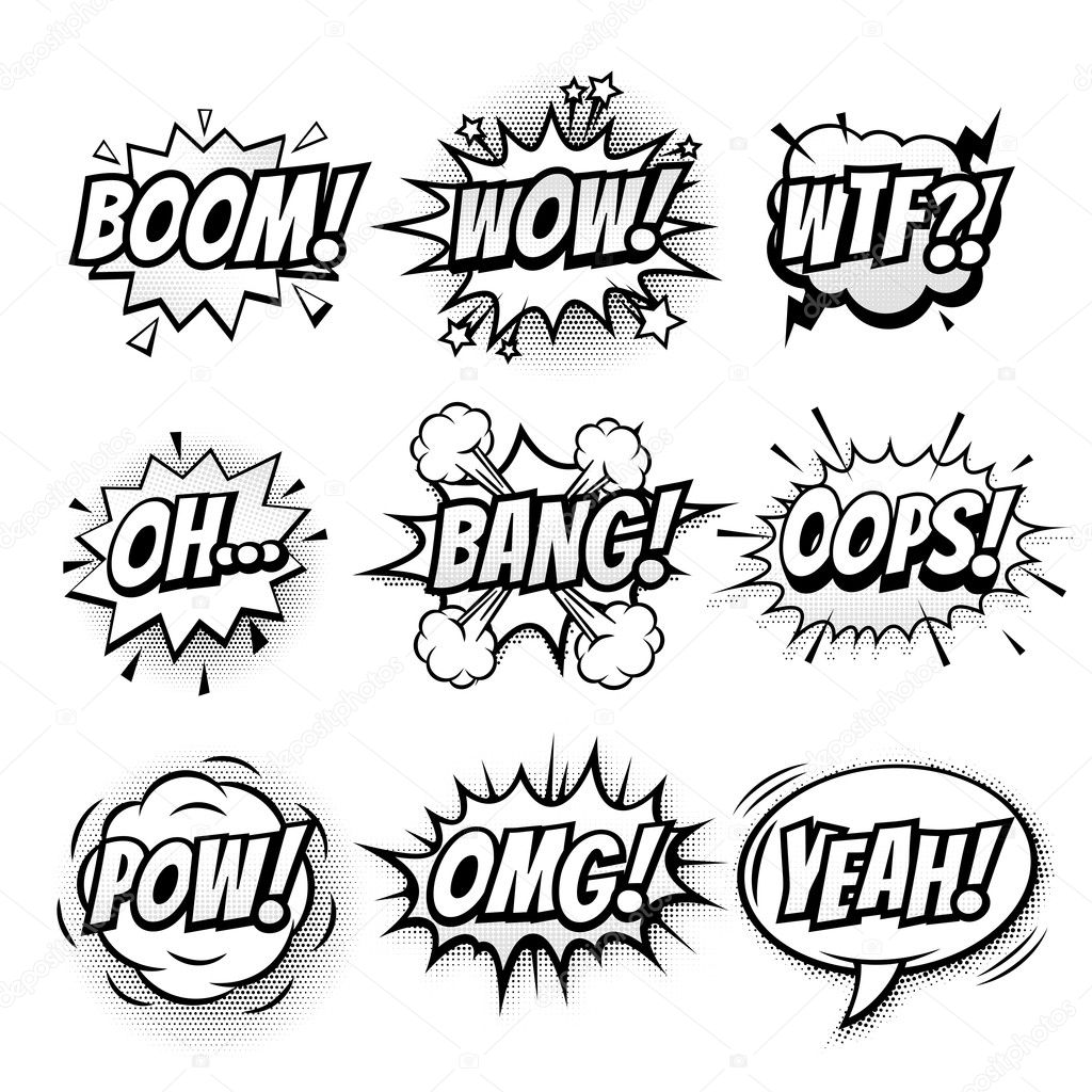 Vector comic speech doodle sketch bubbles set Stock Vector by ©ronedale ...