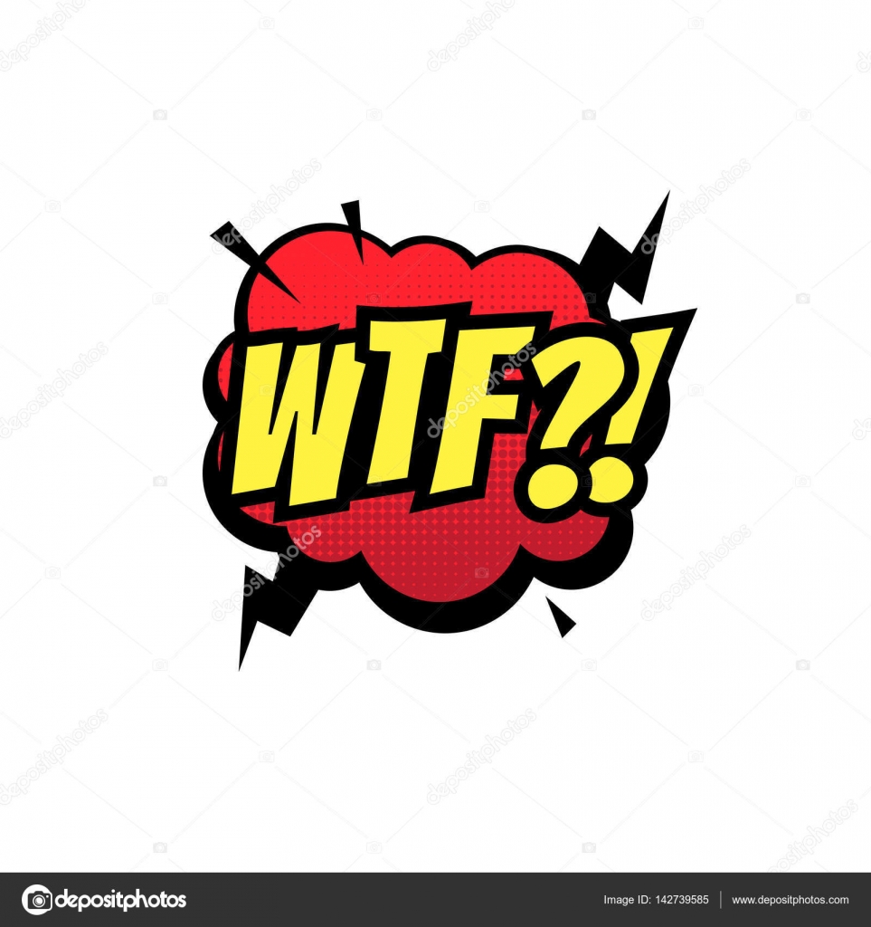 WTF comic text bubble vector isolated color icon Stock Vector by ...