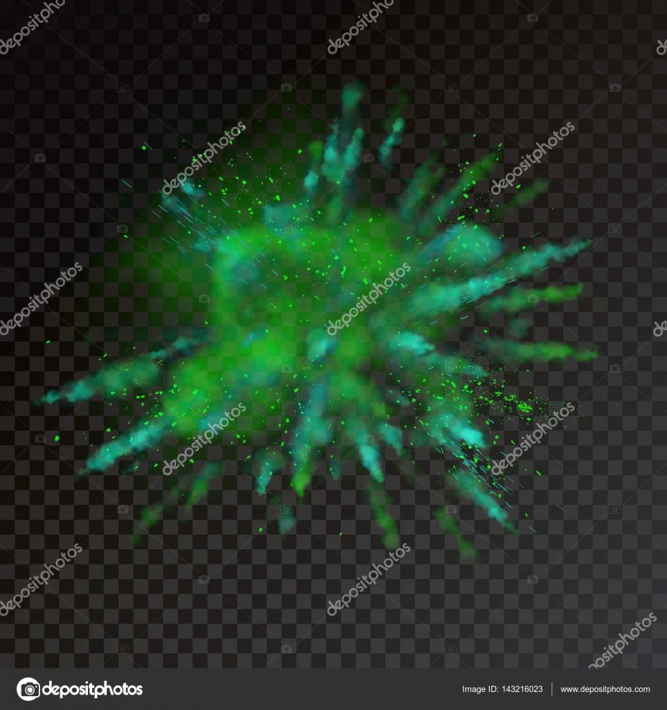 Paint powder color explosion on transparent background Stock Vector ...