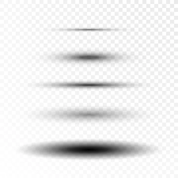 Oval Realistic Transparent Shadow Effect Isolated Vector Black Grey ...