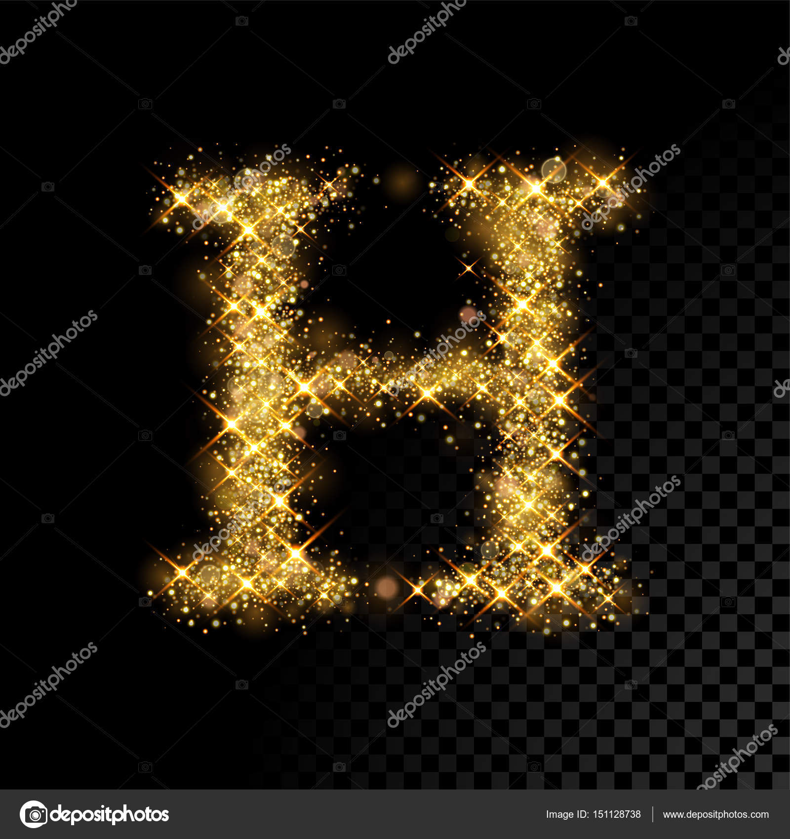 Gold glittering letter H on black background Stock Vector by ©ronedale ...