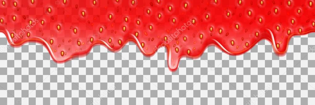 Strawberry jam border Vector Art Stock Images | Depositphotos
