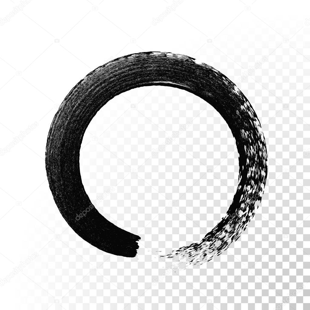 Vector black ink circle paint stroke. — Stock Vector © ronedale #158886470