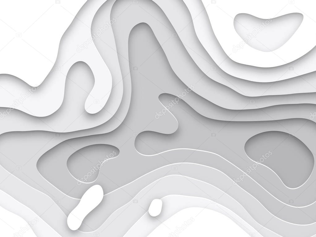 3D papercut layers of paper cut vector art background texture website ...