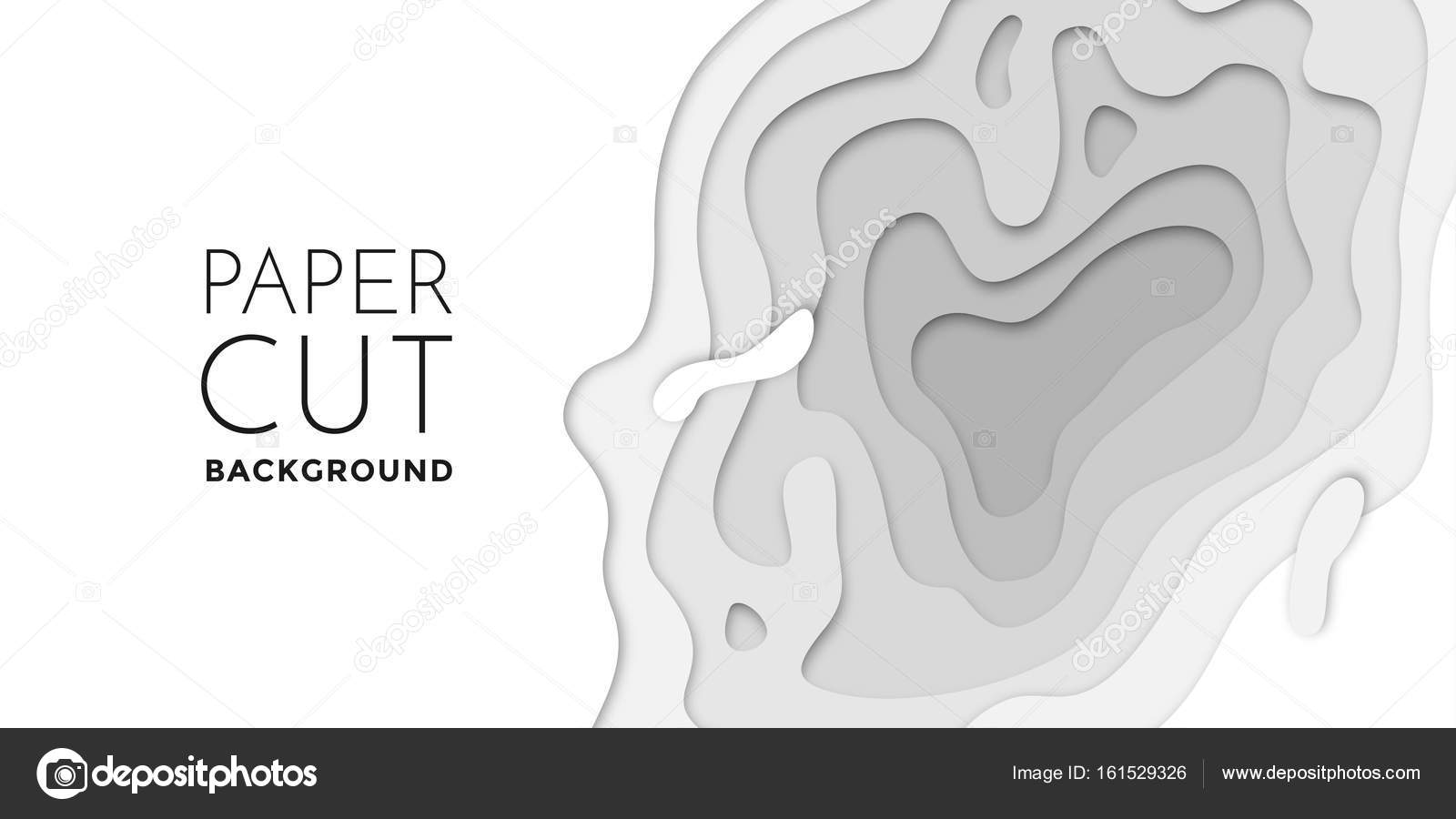 3D papercut layers, paper cut vector art background banner texture ...