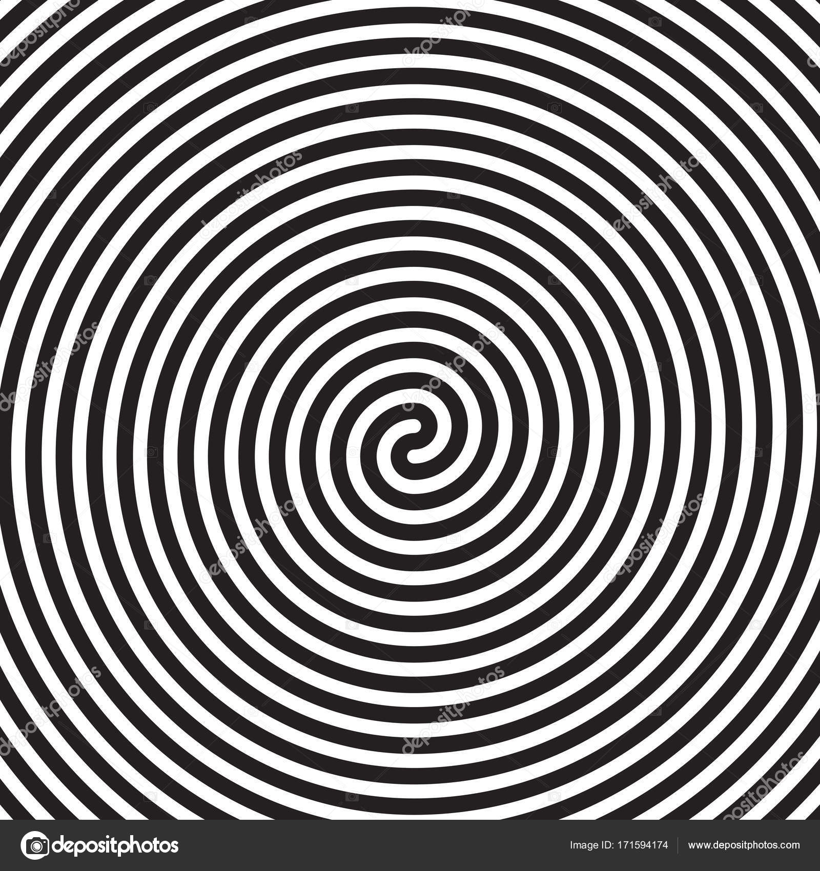 Hypnotic circles abstract white black vector spiral swirl optical ... Hypnotic circles abstract white black vector spiral swirl optical ...
