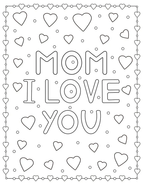 Super Mamá Página Para Colorear Ilustración Vectorial Vector de stock ...