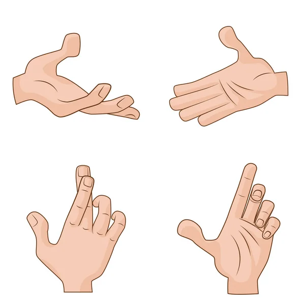 Cartoon hands set — Stock Vector © Sudowoodo #109649708