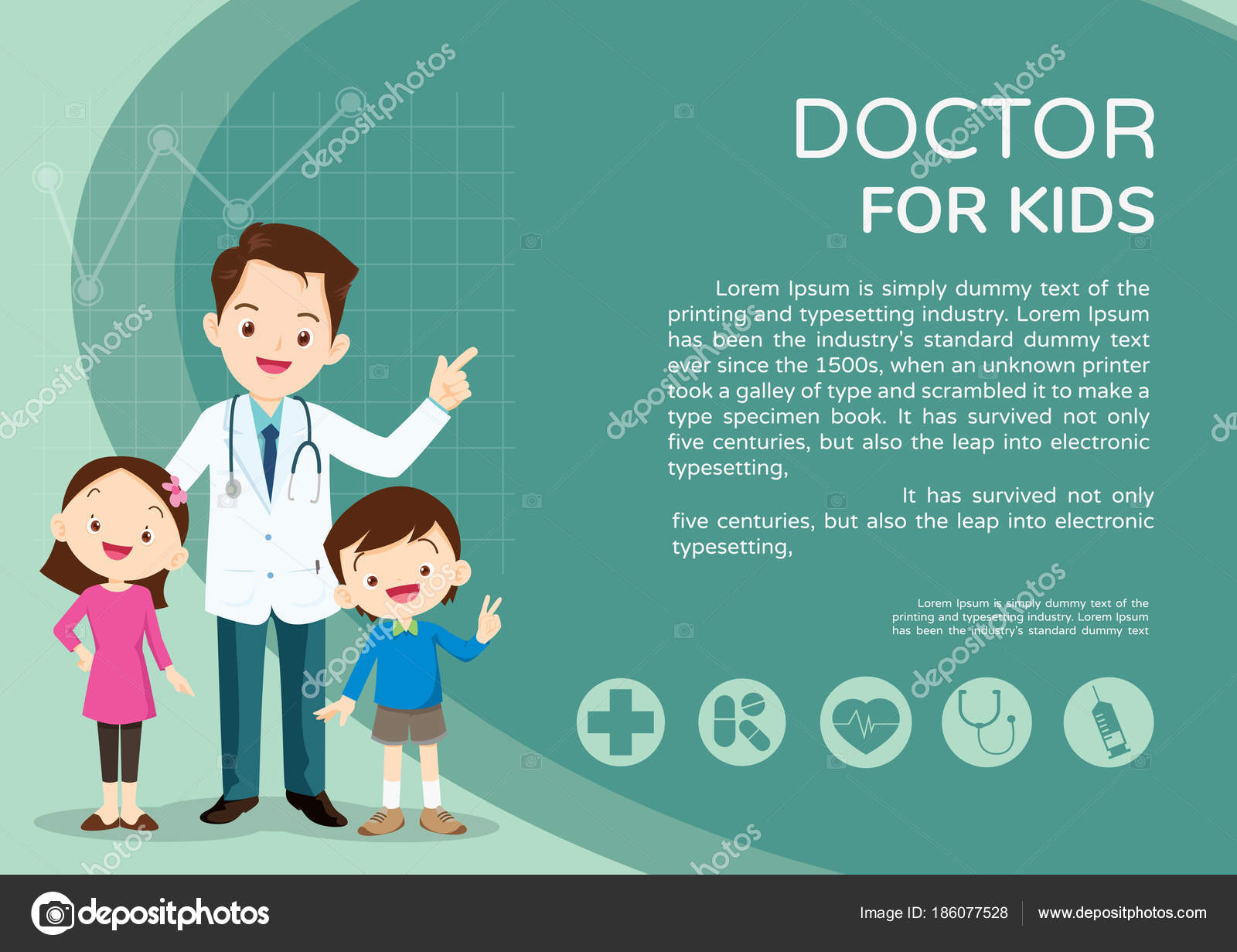Doctor and kids background poster Stock Vector Image by ©watcartoon ...
