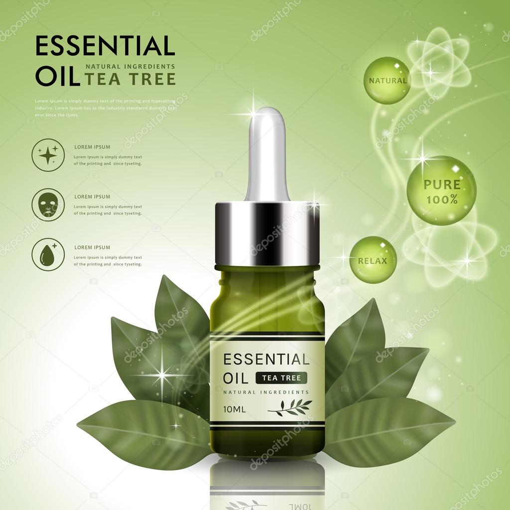 Essential oil ad template — Stock Vector © HstrongART #125689918