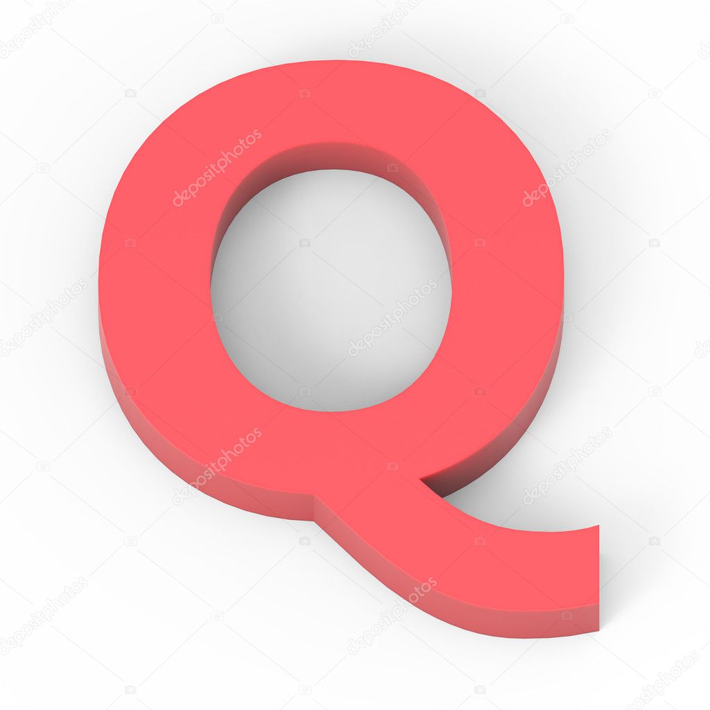 Light matte red font Q — Stock Photo © HstrongART #128130034