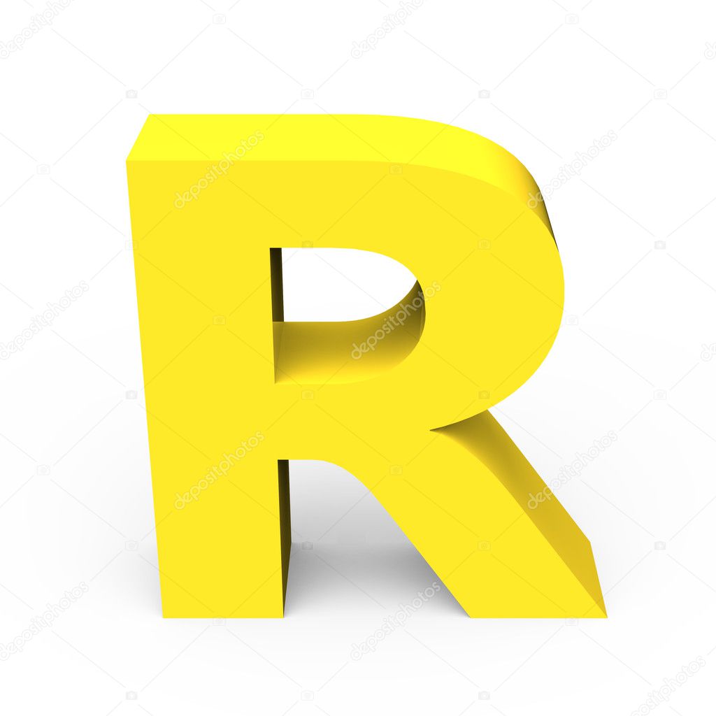 Matte light yellow font R — Stock Photo © HstrongART #128131274
