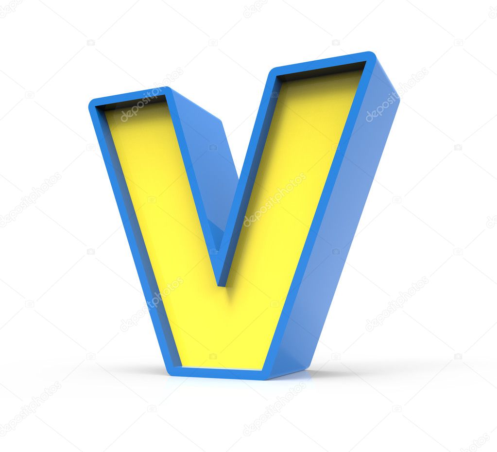 3D toylike letter V — Stock Photo © HstrongART #128148748