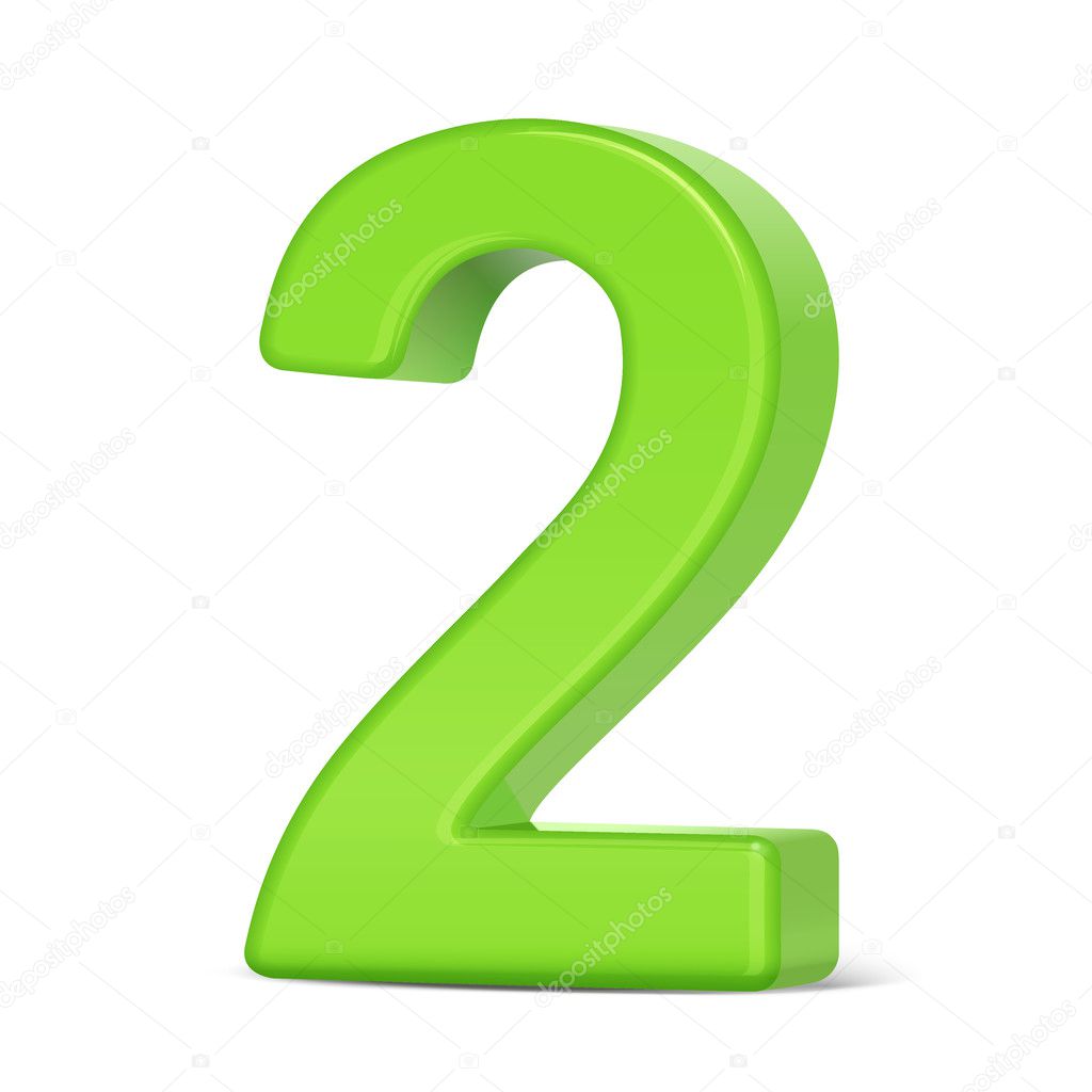 3d light green number 2 Stock Vector Image by ©HstrongART #128155192