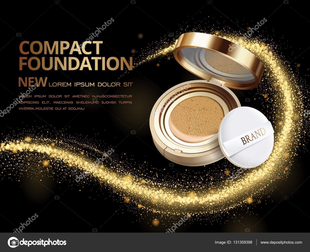 Attractive compact foundation ads — Stock Vector © HstrongART #131359398
