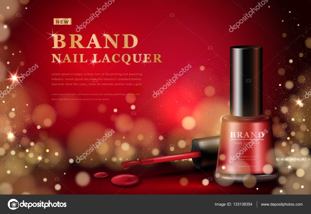 Red nail lacquer ads Stock Vector Image by ©HstrongART #133138354
