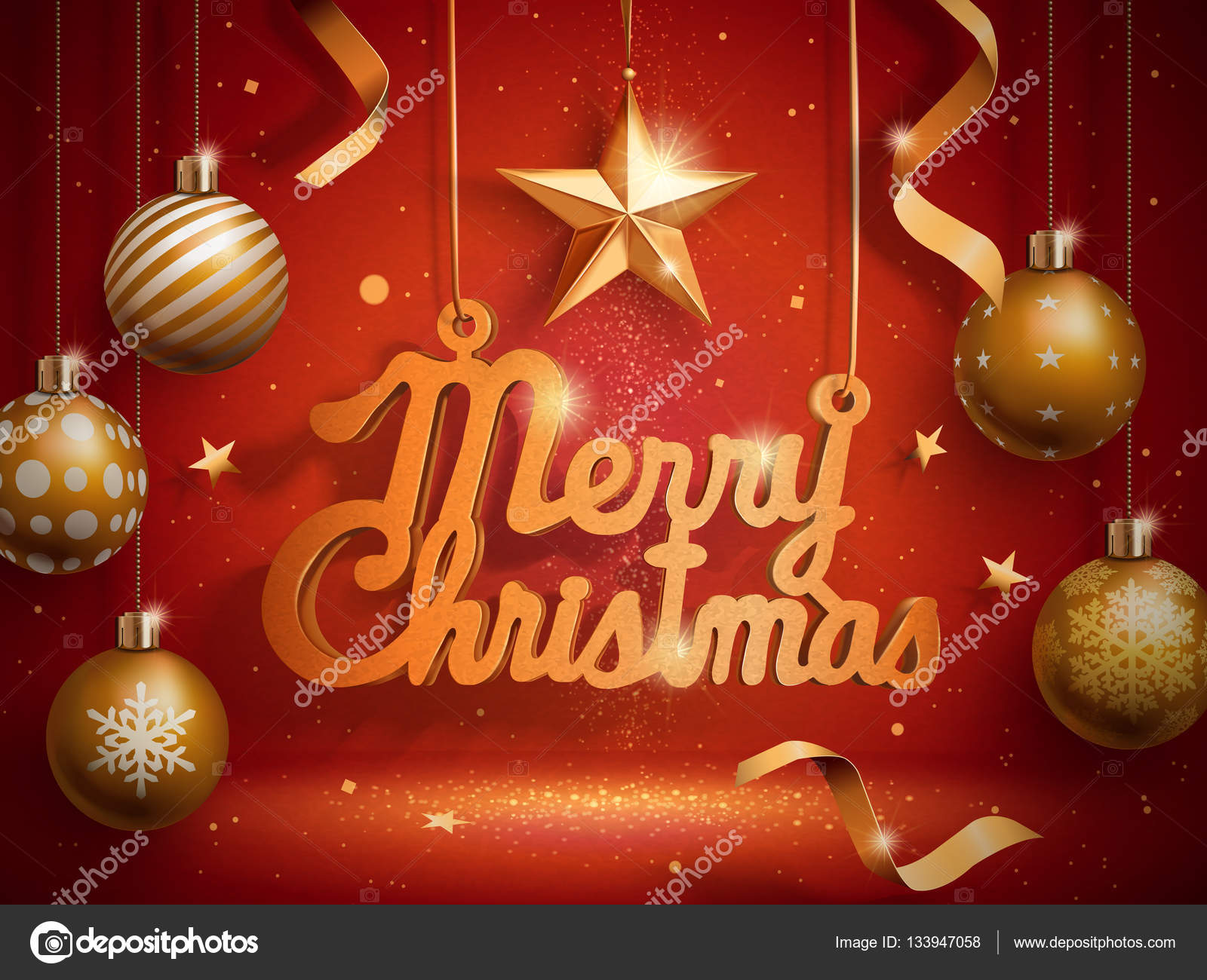 Merry Christmas Word Design