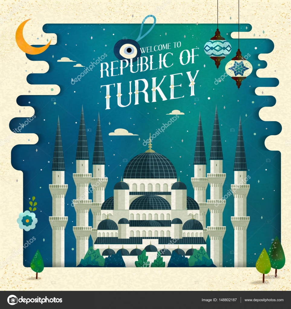 Turkey travel poster Stock Vector Image by ©HstrongART #148802187
