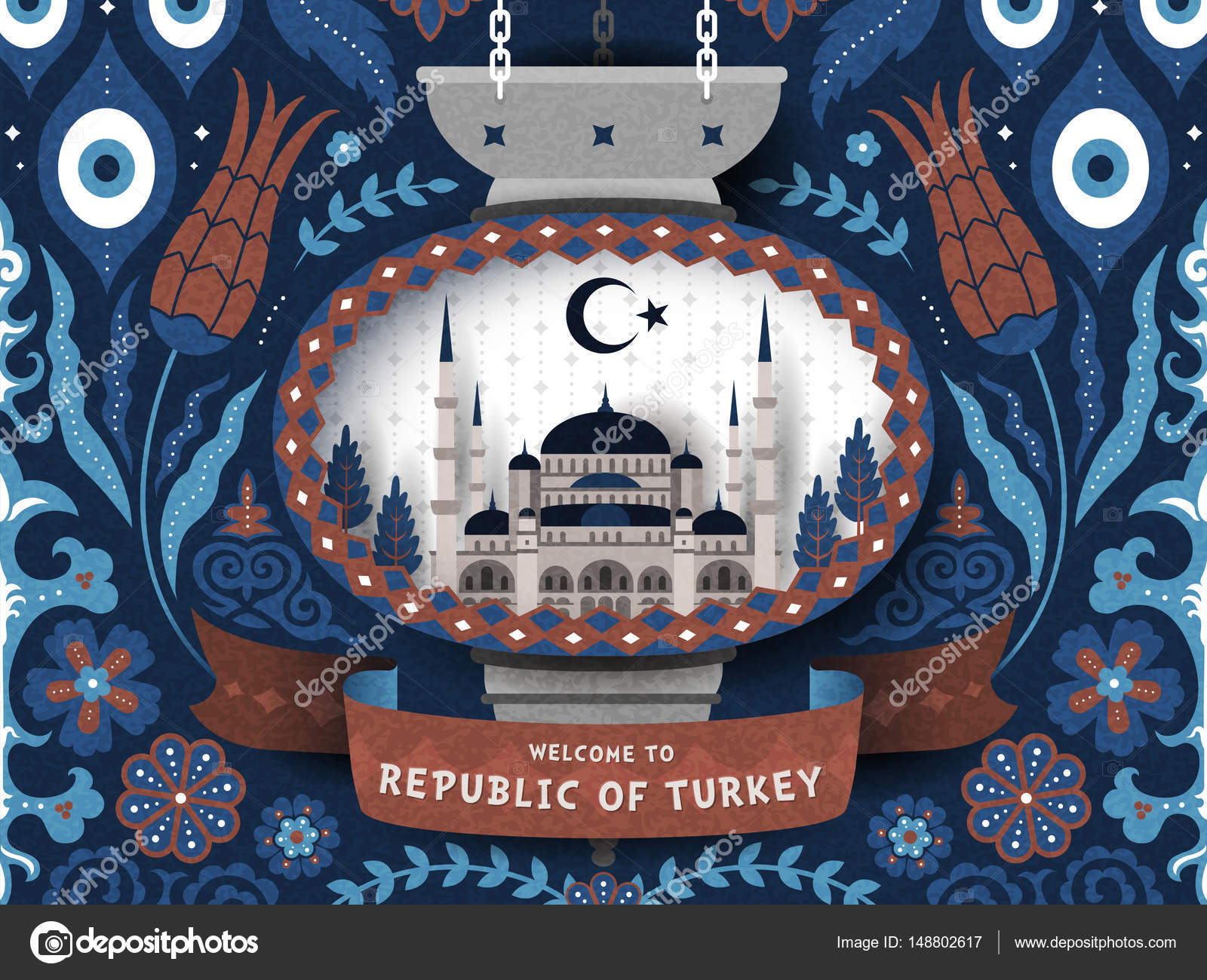 Turkey travel poster — Stock Vector © HstrongART #148802617