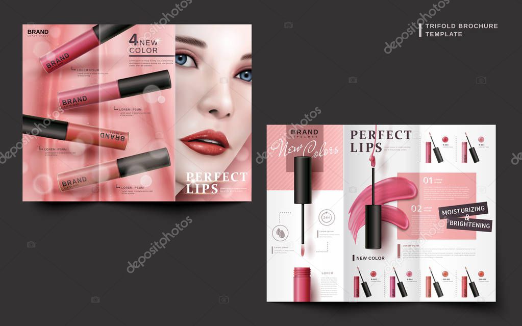 Cosmetic brochure design — Stock Vector © HstrongART #152518654