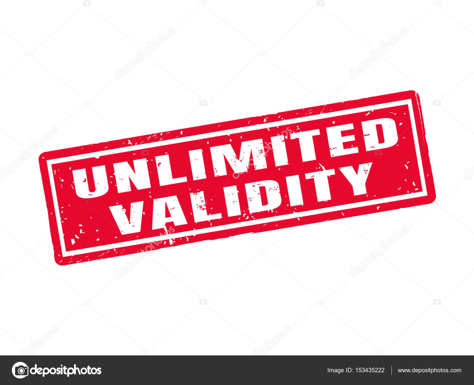 Unlimited Validity Red Stamp Style White Background Stock Vector by ...