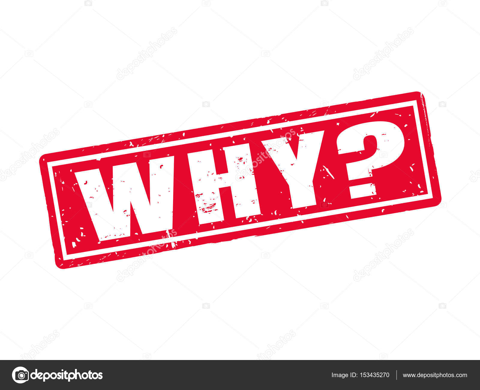 Why Red Stamp Style White Background Stock Vector by ©HstrongART 153435270