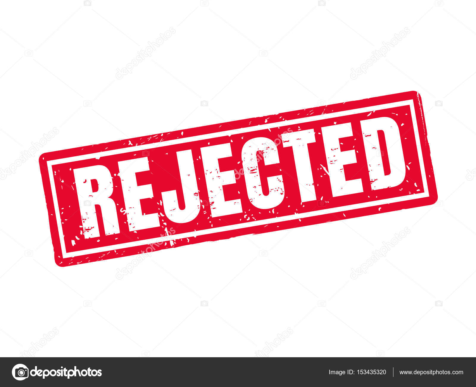 Rechazado Estilo Sello Rojo Fondo Blanco Vector de stock #153435320 de ...