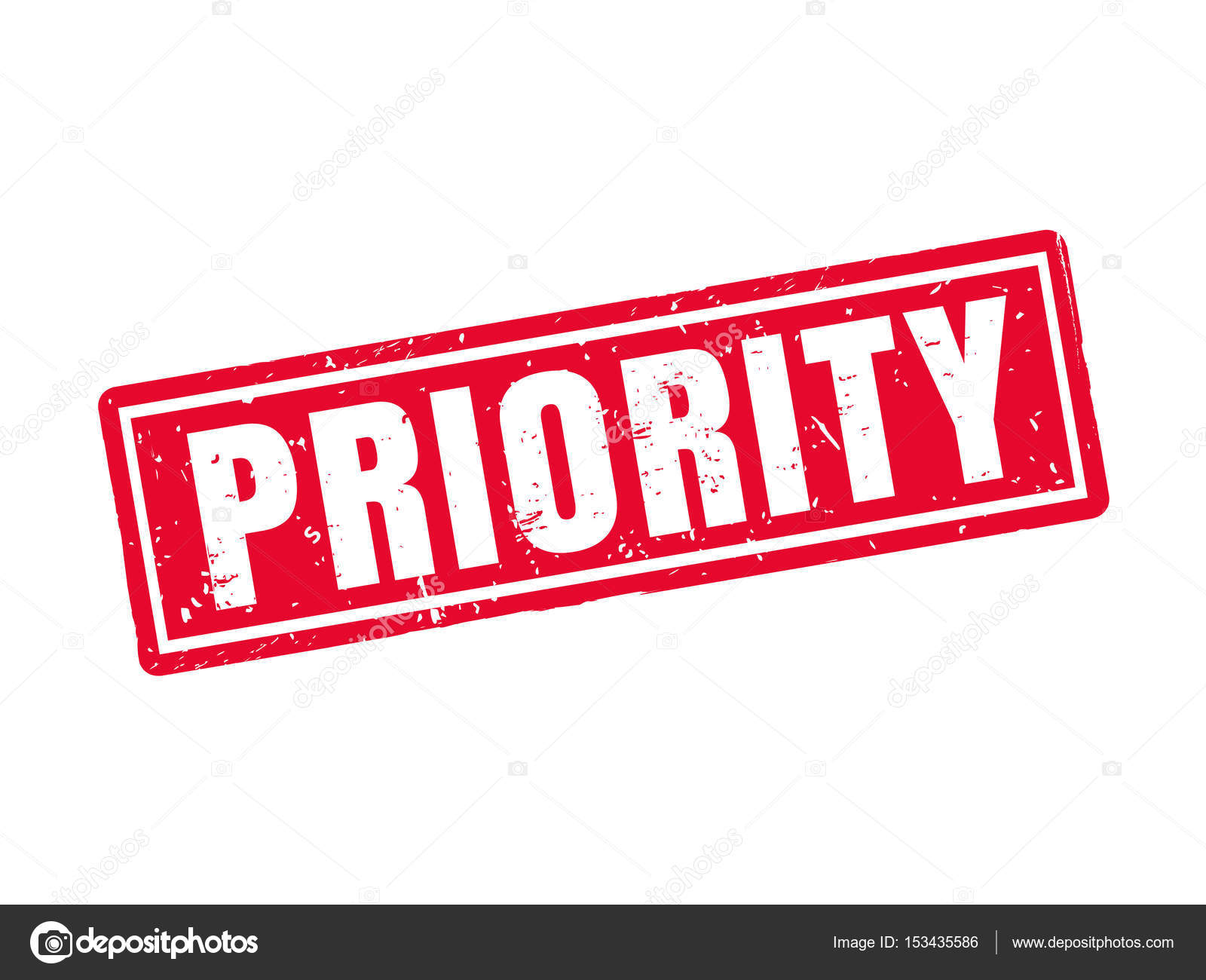 Priority Red Stamp Style White Background Stock Vector Image by ...