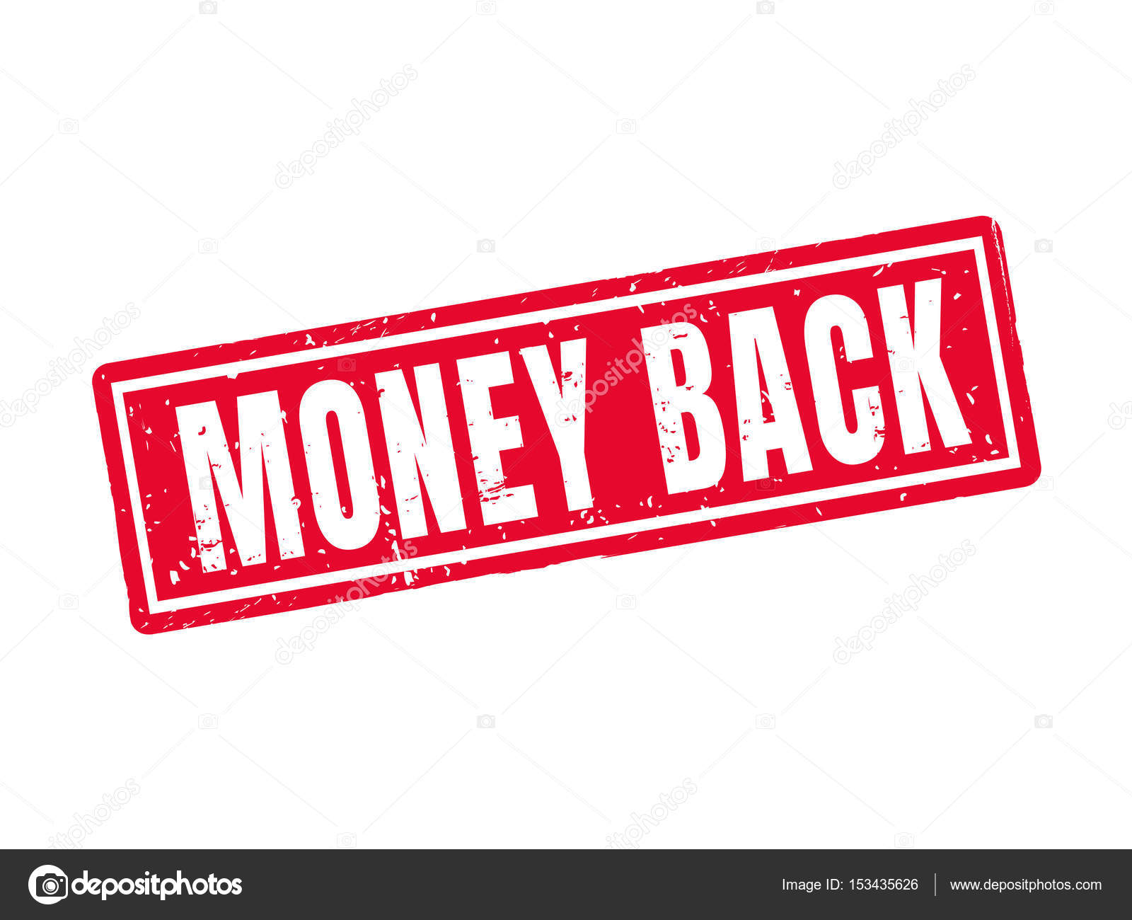 Money Back Red Stamp Style White Background Stock Vector Image by ...